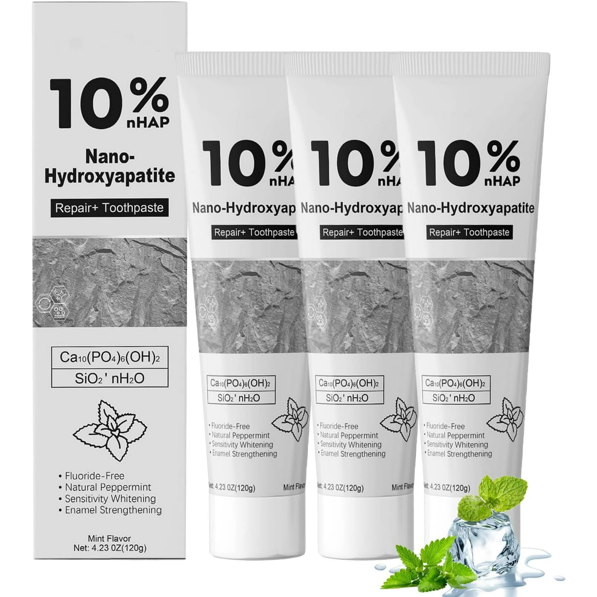 10% Hydroxyapatite Toothpaste for Advanced Enamel Protection,Gentle and Effective,Strengthens ...