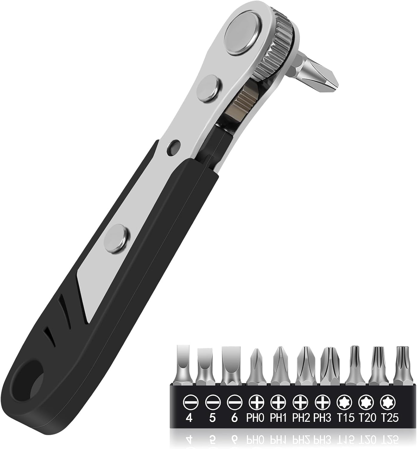 10-In-1 Angled Ratchet Screwdriver Set，90 Degree Right Angle, Angled ...