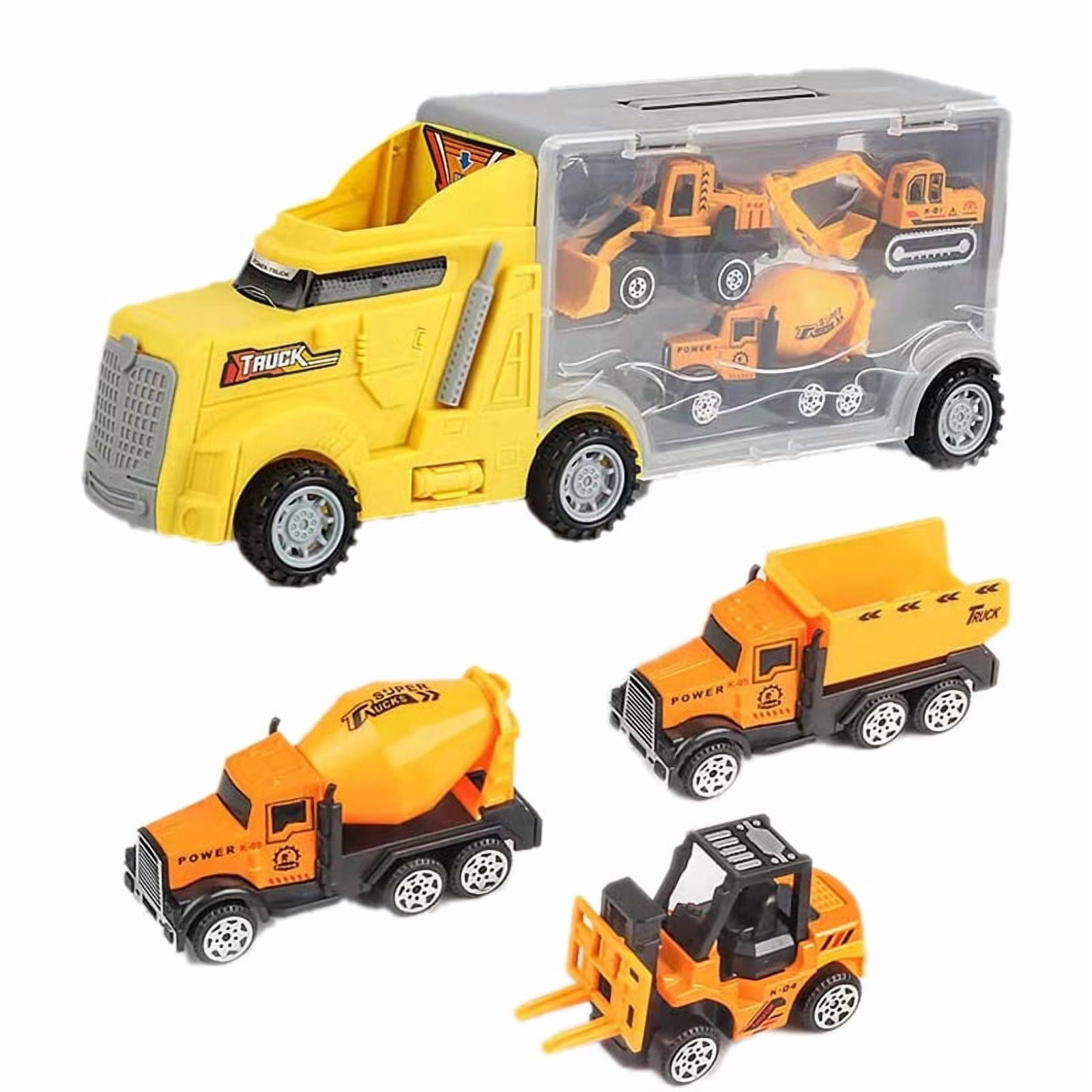 10 In 1 Construction Toys Truck Storage Die-cast Vehicle Transporter ...