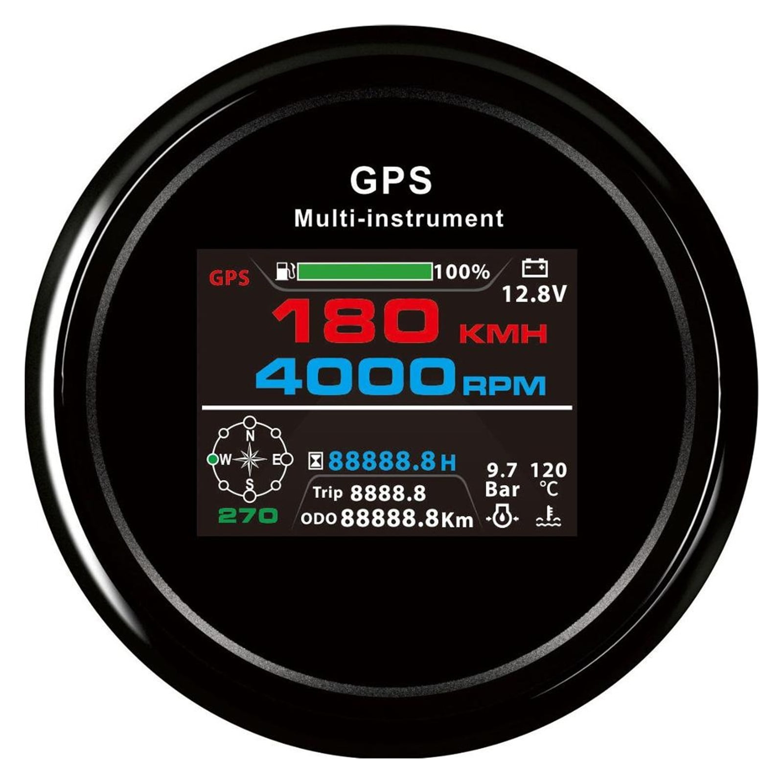 10 In 1 Digital GPS Speedometer Auto Gauge 85mm Multi-functional LCD ...