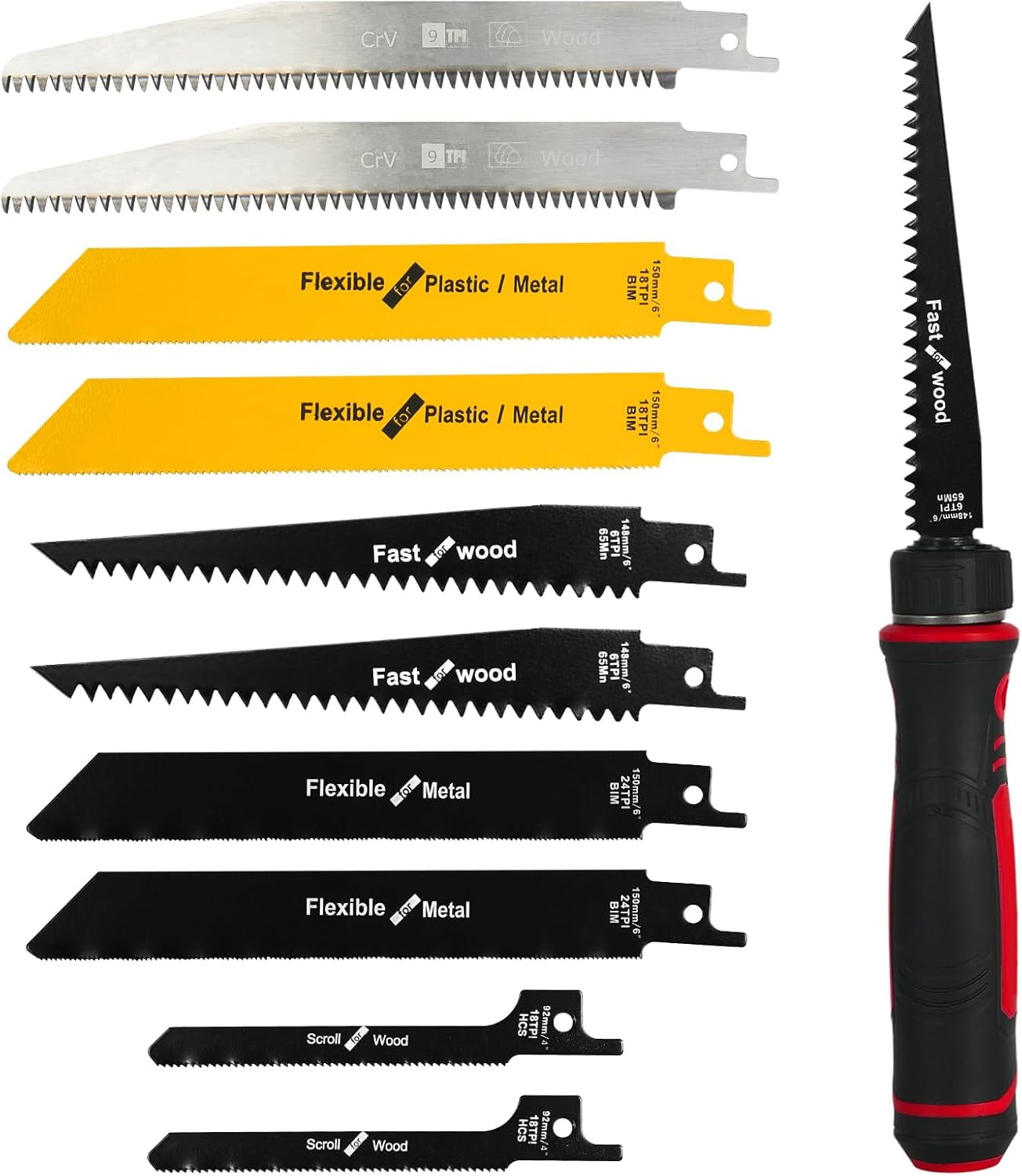 10-In-1 Multi Blades Hand Saw, Drywall Cutter Saw, Small Hacksaw ...