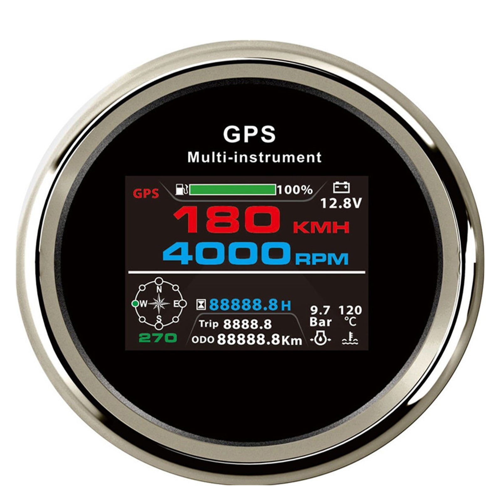 10 In 1 Multi-functional GPS meter Digital meter With Tachometer Water ...