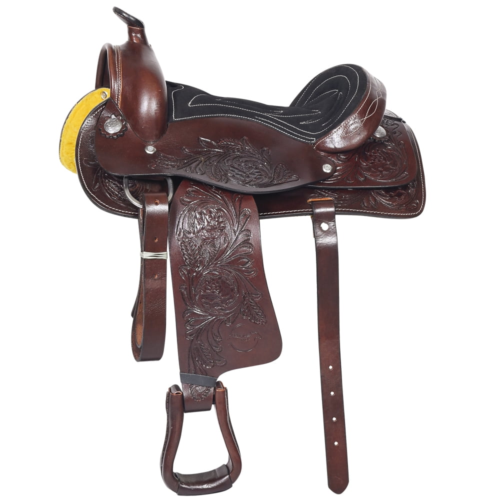 10 In Kids Youth Children Miniature Pony Saddle Leather Western Toddler ...