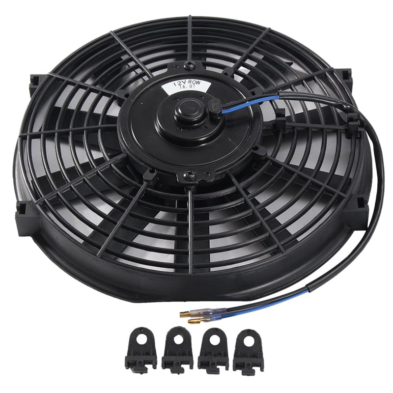 10 Inch 12V 80W 2100Rpm Straight Black Blade Electric Cooling Radiator ...