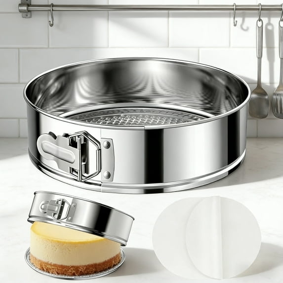 10 Inch 304 Stainless Steel Springform Pan with Removable Bottom ...
