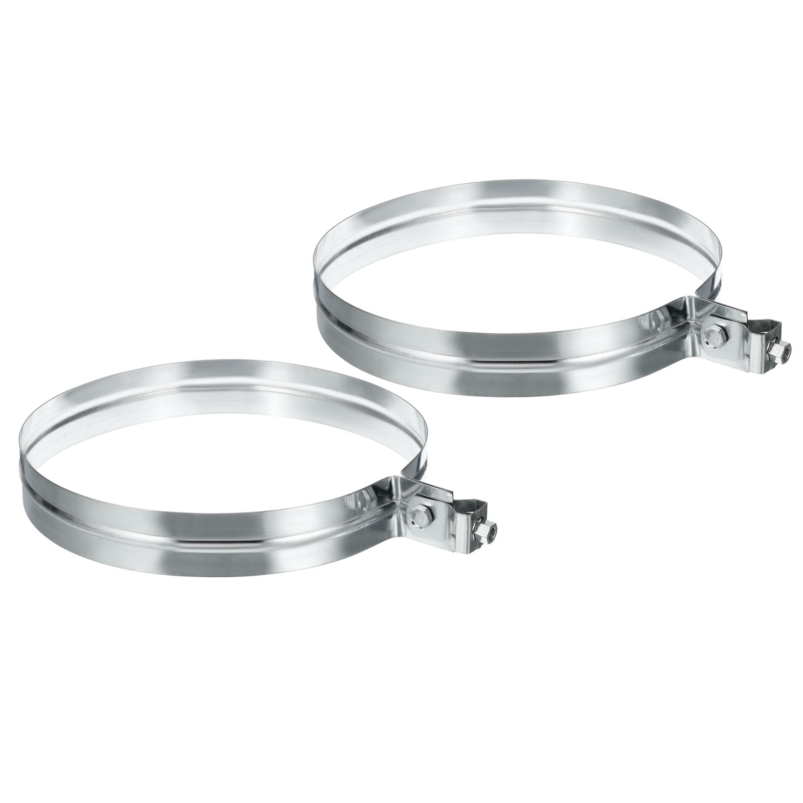 10 Inch Adjustable Galvanized Steel Hanger Duct Clamps, 2Pcs Worm Gear ...