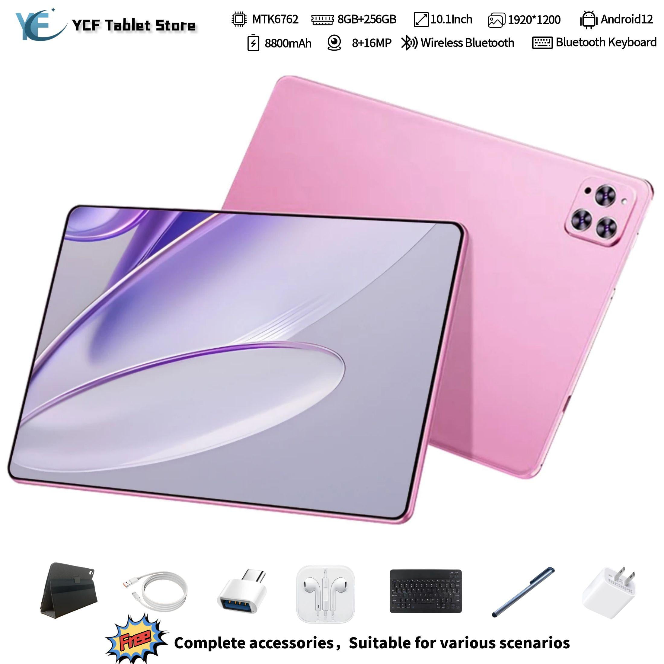 10-Inch Android 12 Tablet 8GB RAM 256GB ROM Deca-Core Multi-Camera（5 ...