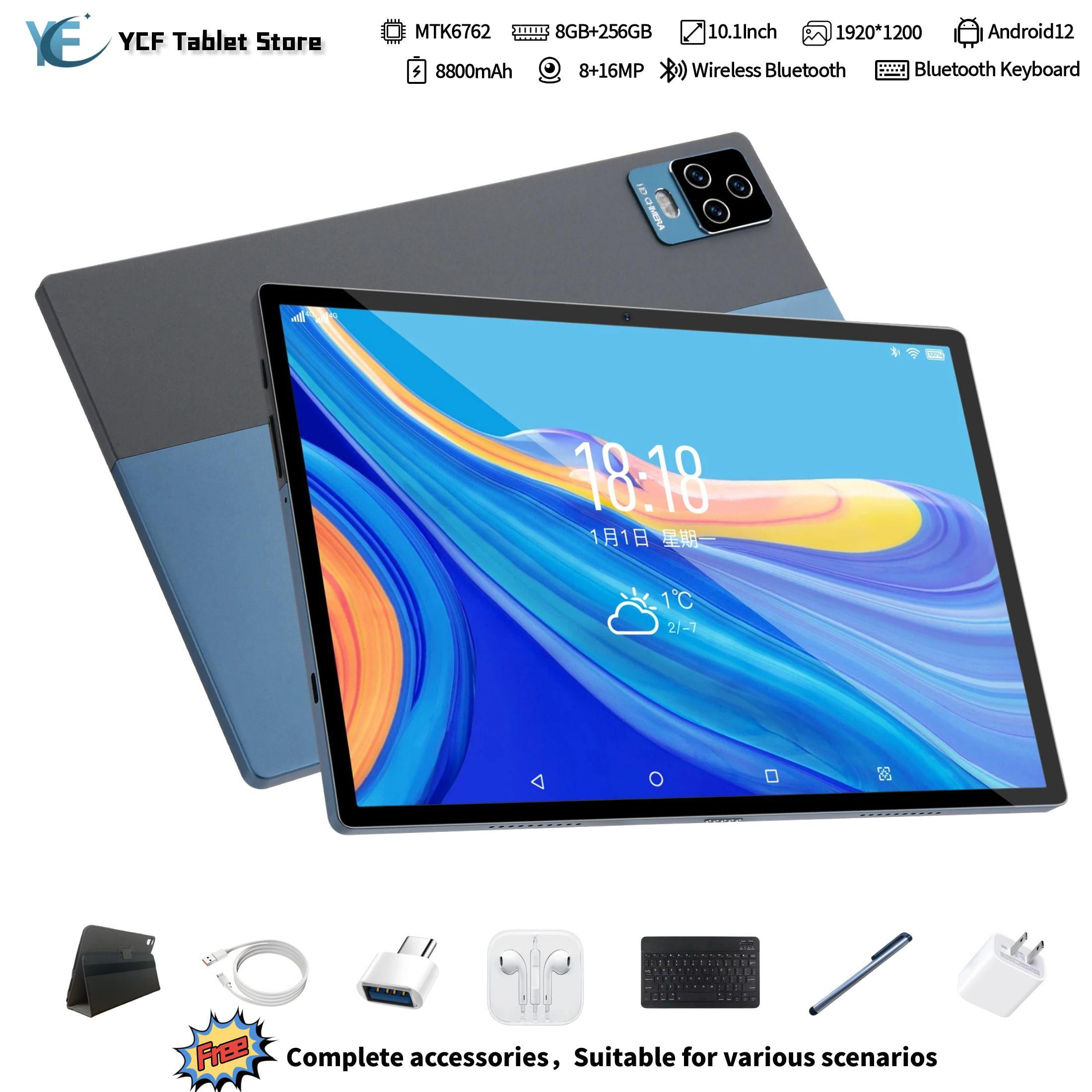 10-Inch Android 12 Tablet 8GB RAM 256GB ROM Deca-Core Multi-Camera（8 ...