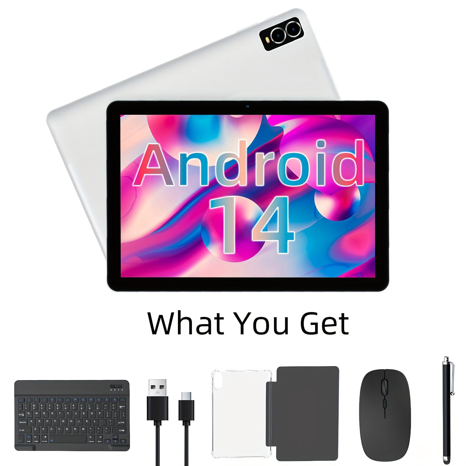 10-Inch Android 14 Tablet - 8GB RAM+32GB ROM (1TB Expand), Octa-Core ...