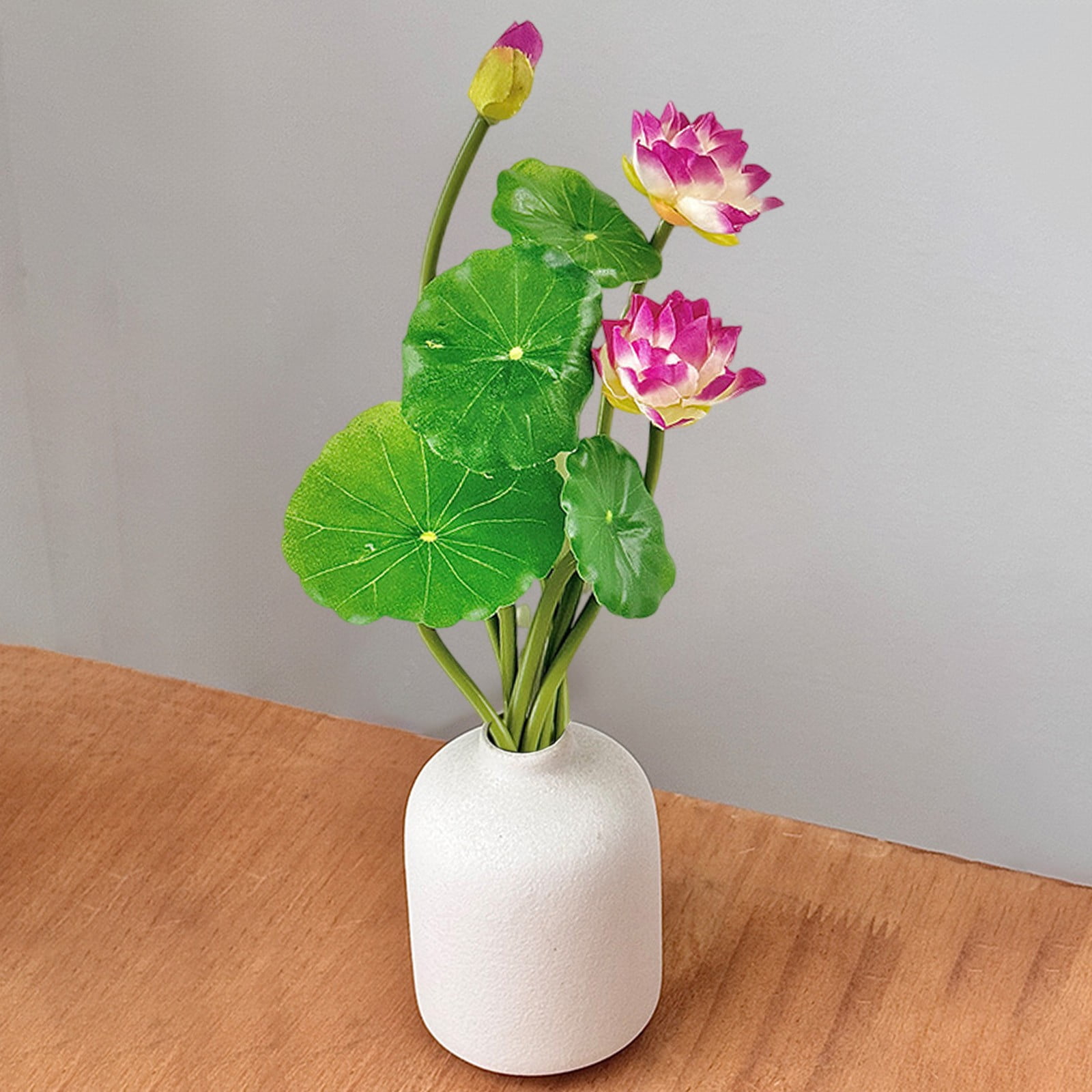 10 Inch Artificial Lotus Flower with Stem for Vase Filler Summer ...
