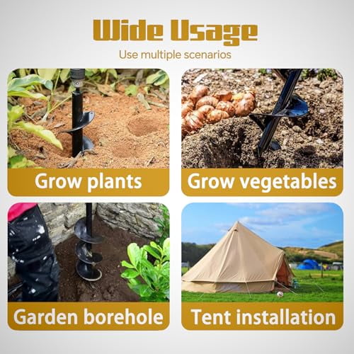 10 Inch Auger Bit Pneumatic Column Fence Digger Soil Drill Bit 10 Inch ...