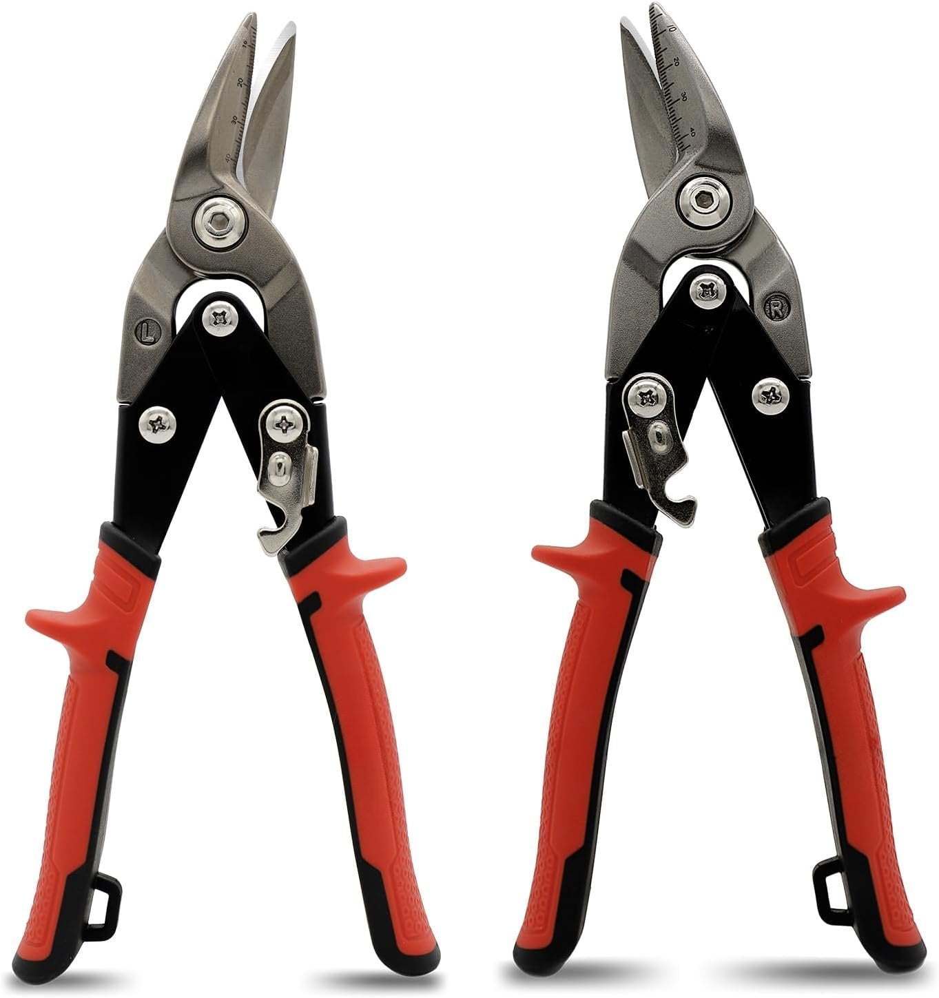 10 Inch Aviation Tin Snips Set of 2, Left and Right Cut Offset ...
