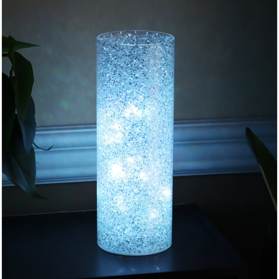 10 Inch Battery Powered Wireless LED Cylinder Lamp, Remote Control ...