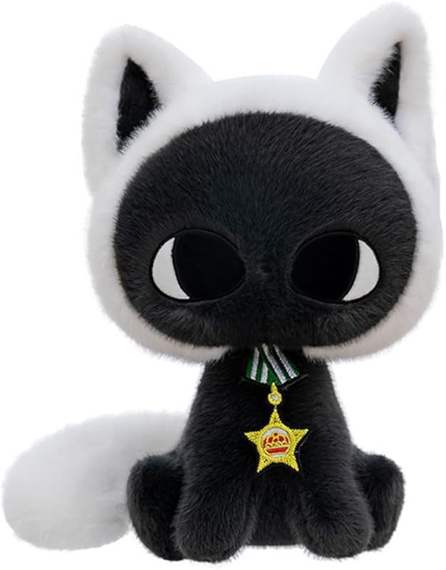 10 Inch Black Cat Stuffed Animal -Cute Orange Plush Cat Toy - Soft ...