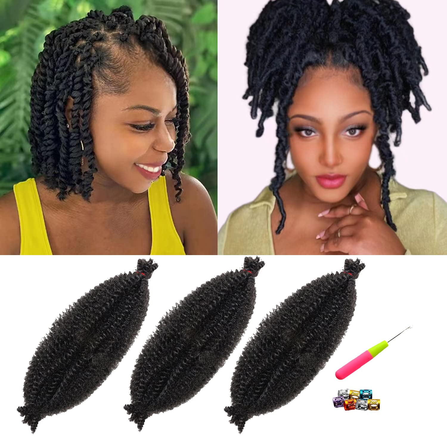 10 Inch Braiding Hair Marley Hair for Faux Locs Crochet Hair Passion ...