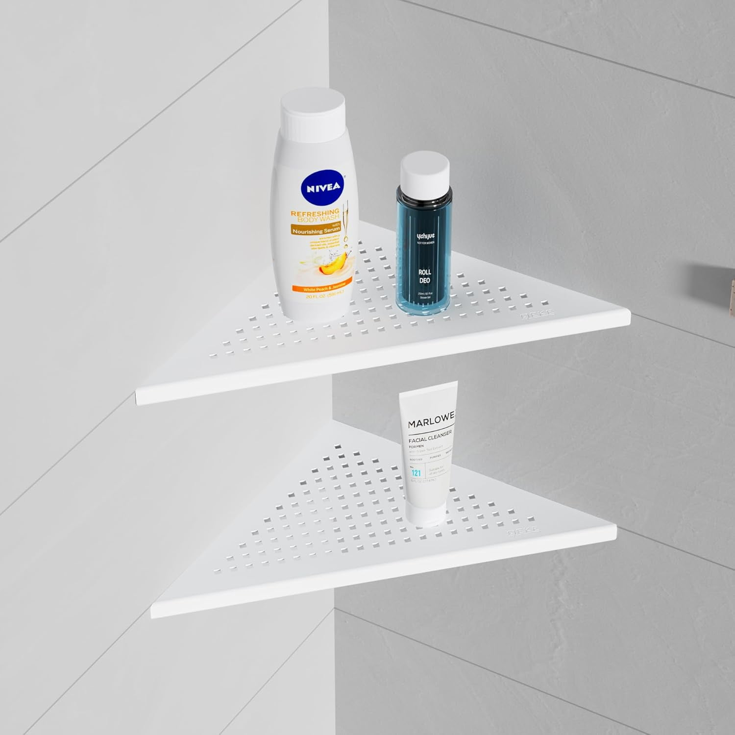10 Inch Brushed Shower Shelves Corner Shelf for Tile Wall,304 Stainless ...