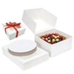 TINANA Cake Box with Window 24 PCS, 10x10x5 Inches White Bakery Boxes ...