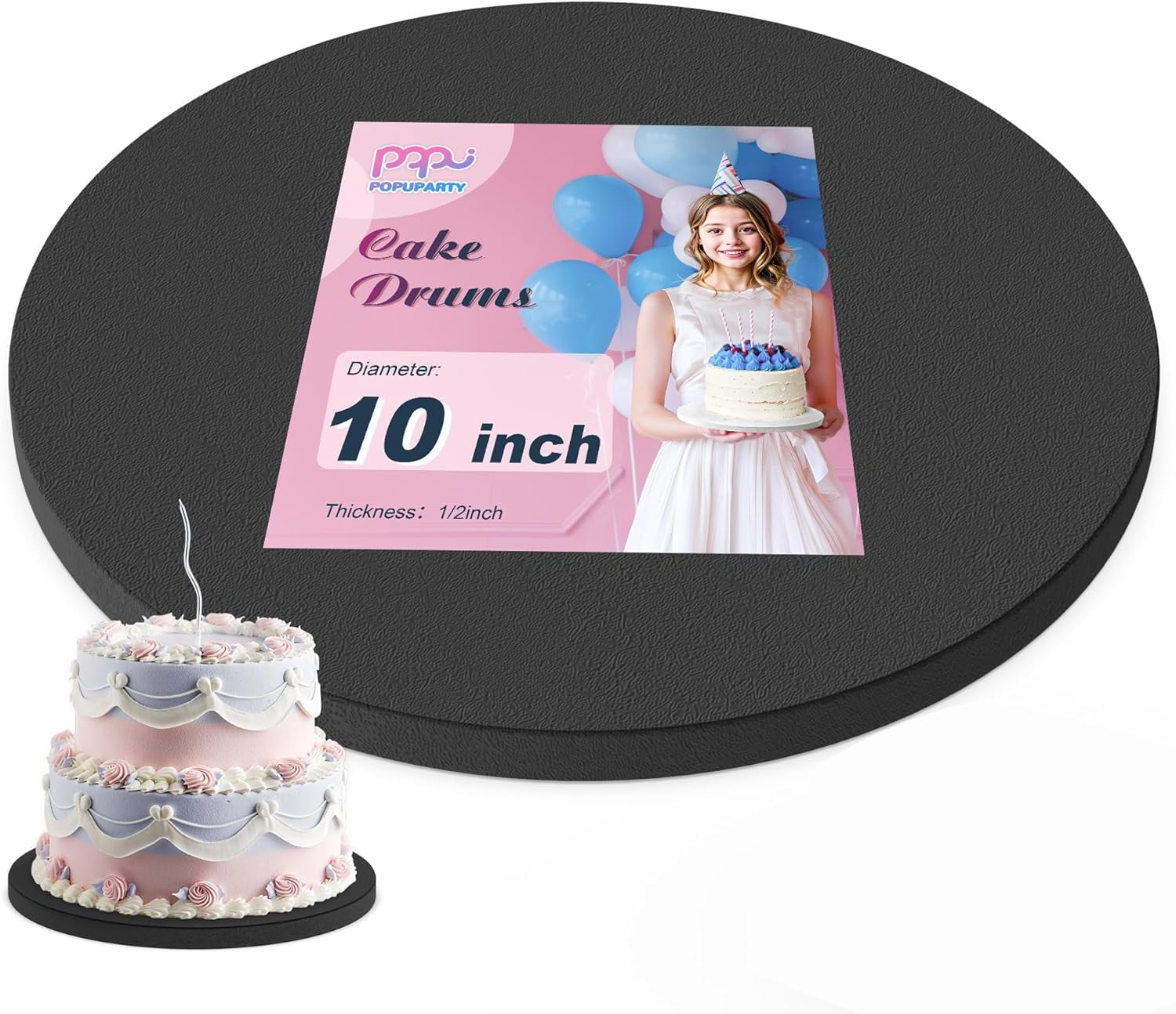 10 Inch Cake Drum,Greaseproof Cake Boards 10 Inch Round,1/2" Thick ...