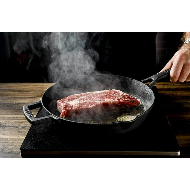 10-Inch Cast Iron Skillet, Pre-Seasoned, , Heat Retention, Non-Stick ...