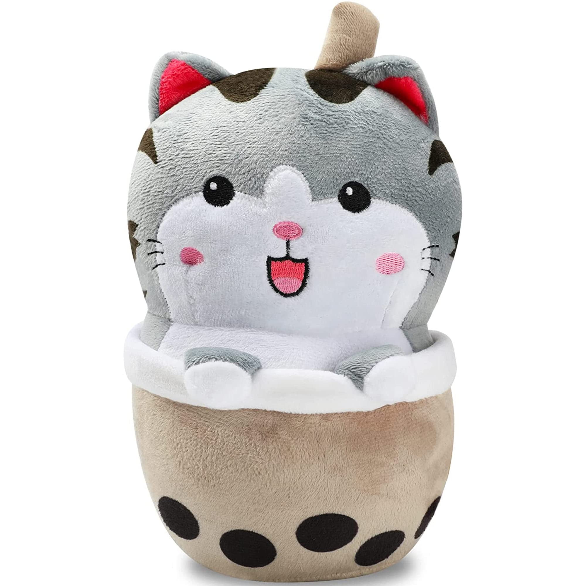 10 Inch Cat Boba Plushie, Anime Boba Tea Plush Toy, Boba Bubble Stuffed ...