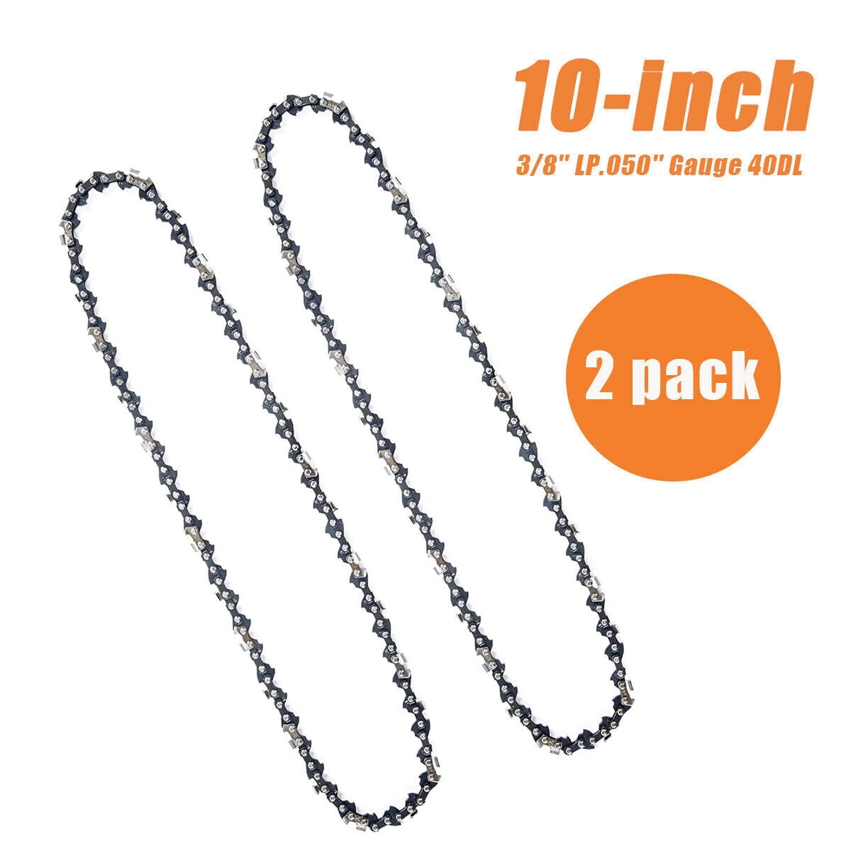 10 Inch Chainsaw Chain 3/8"LP .050" 40 DL Fit Worx WG309 Remington ...