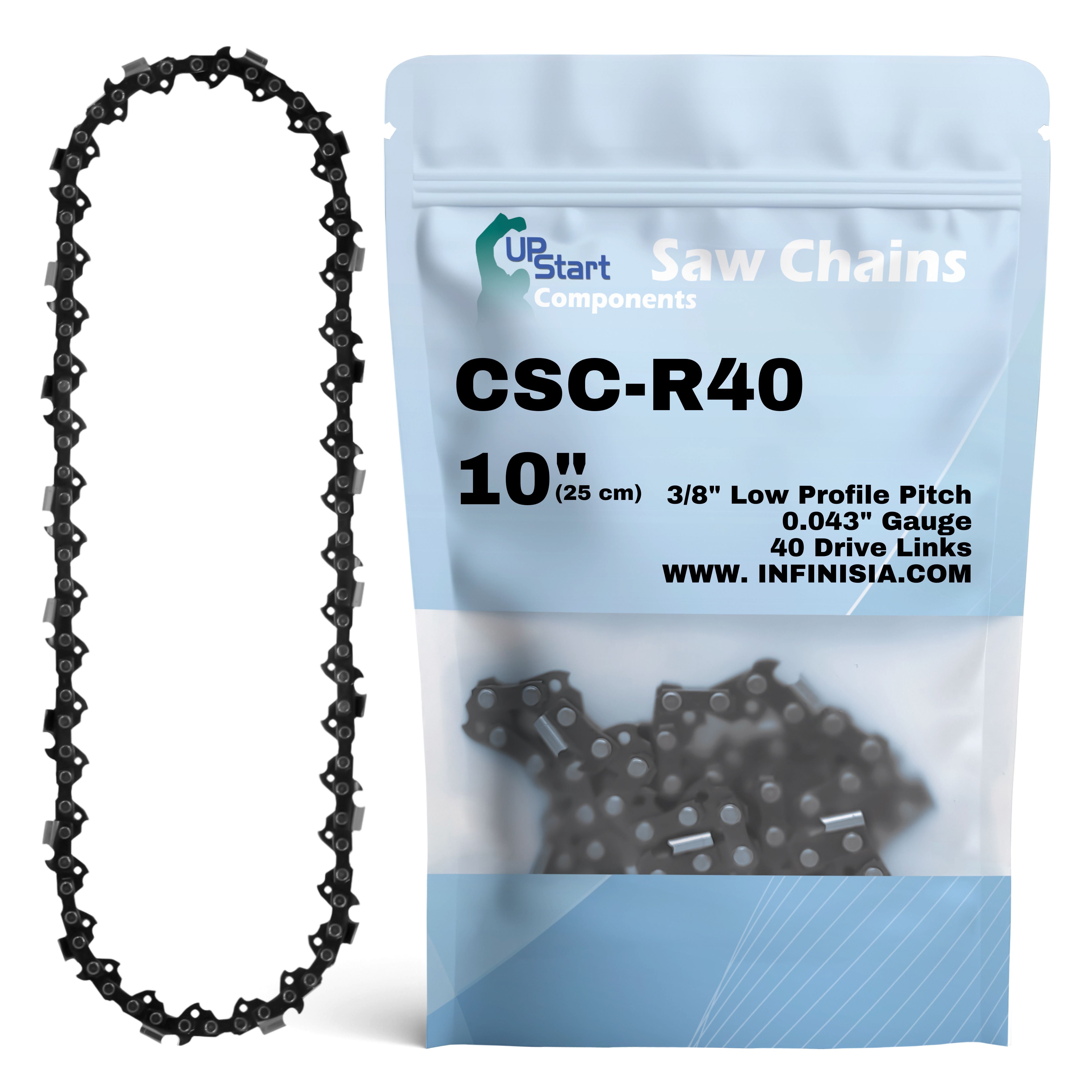 10-Inch Chainsaw Chain R40 Replacement for Black Decker Lcs1020b ...