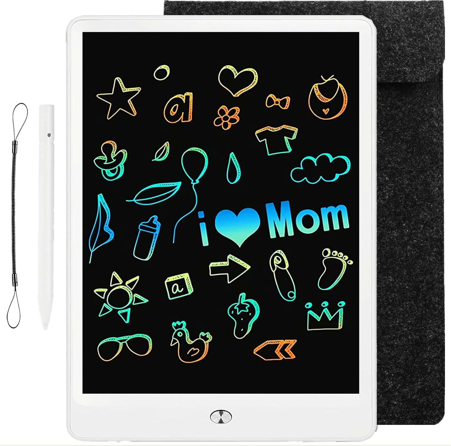 10 Inch Children's LCD Writing Tablet Drawing Board with Protective Bag ...