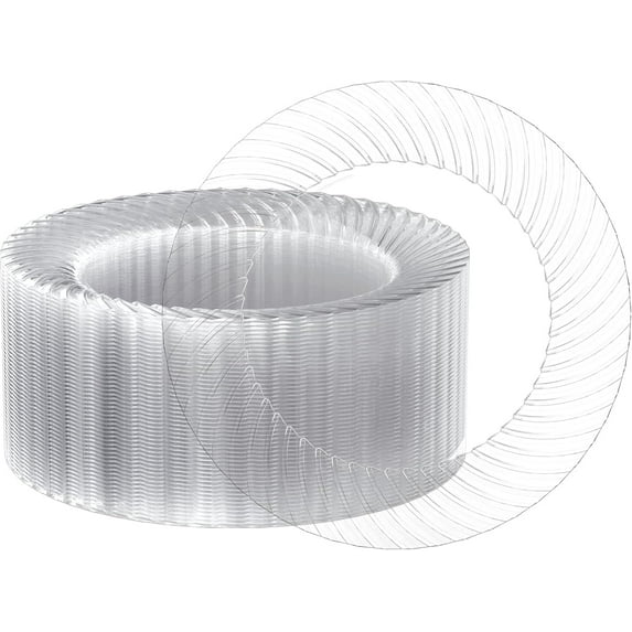 10 Inch Clear Plastic Plates, 100 Count Disposable Heavy Duty Dinner ...