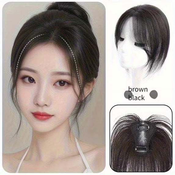 10-Inch Clip-In Hair Wig for Women with Natural Bangs - Effortless ...