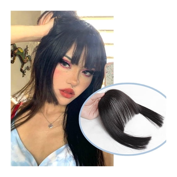 10 Inch Clip-In Princess Bangs Extensions - Synthetic Hair Fringe for ...