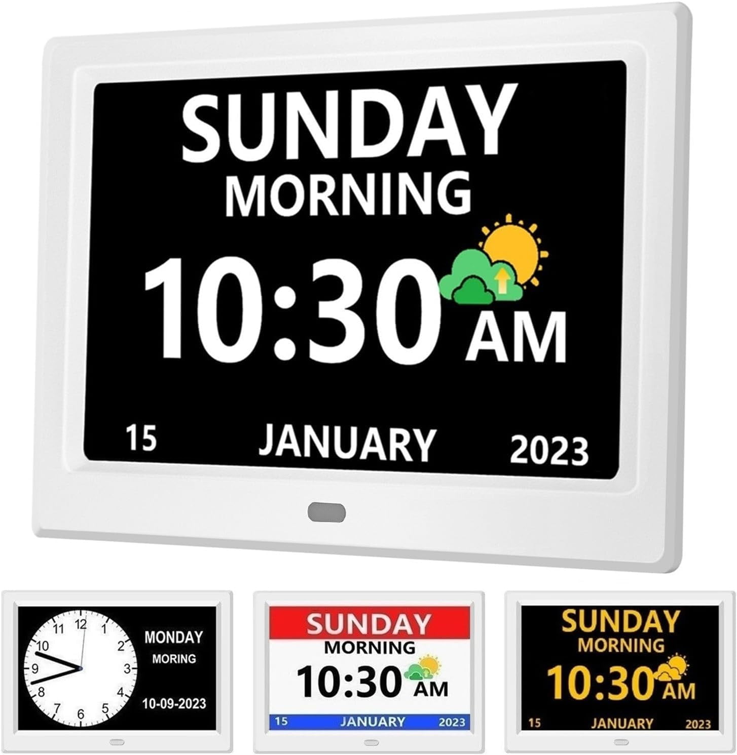 10 Inch Clock with Day and Date for Elderly Large Display Digital ...
