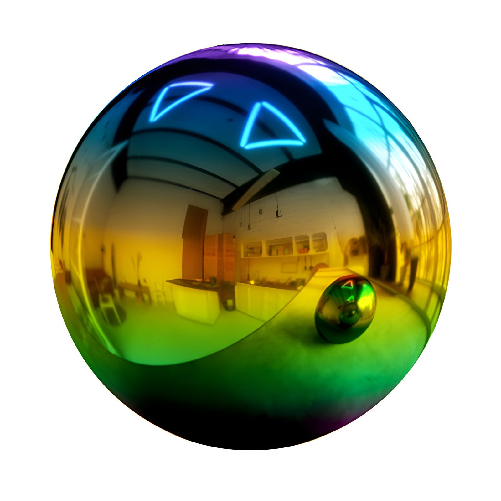 10-Inch Colorful Stainless Steel Gazing Ball – Vibrant Mirror Sphere ...