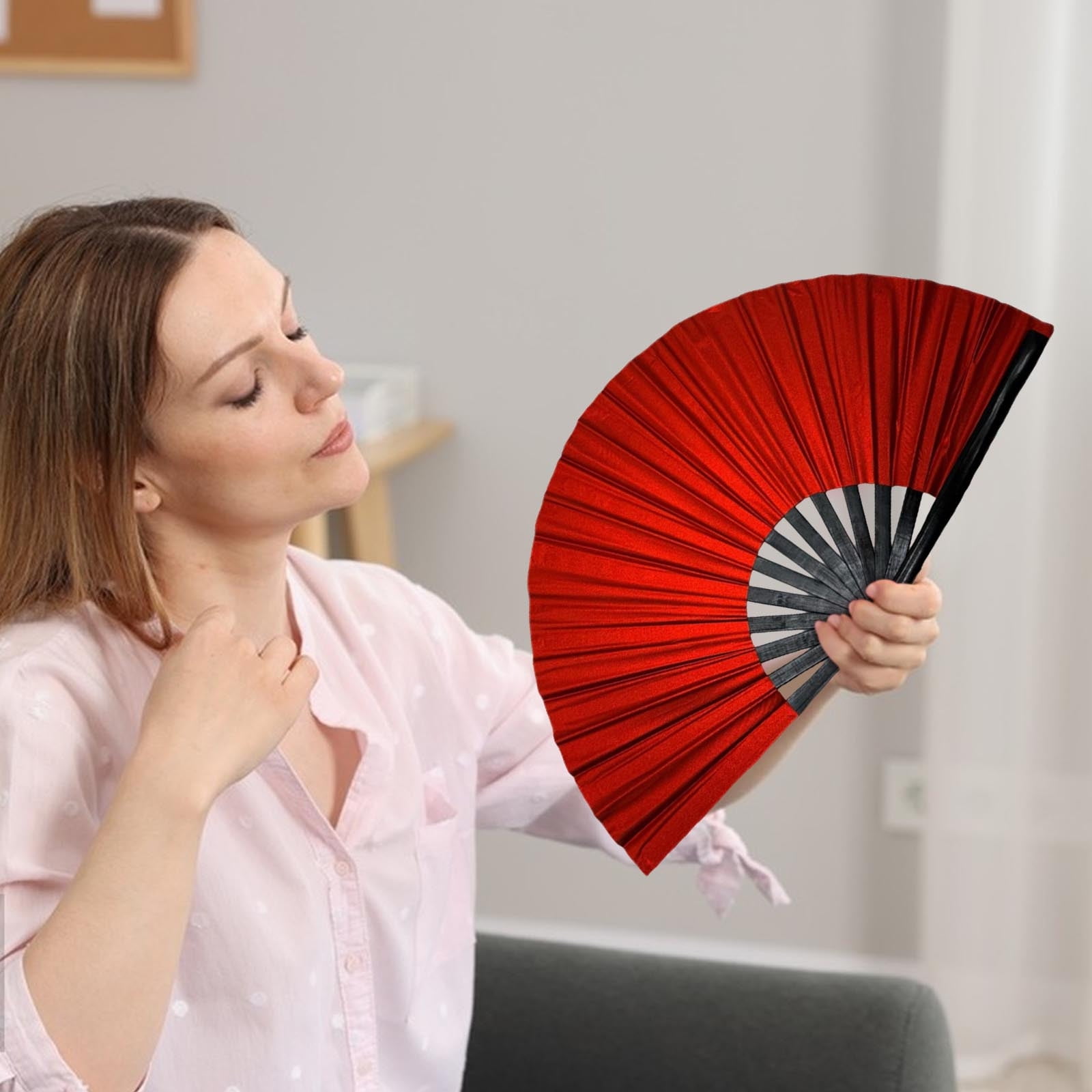 10-Inch Colorful Stripe Kung Fu Fan - Traditional Chinese Martial Arts ...