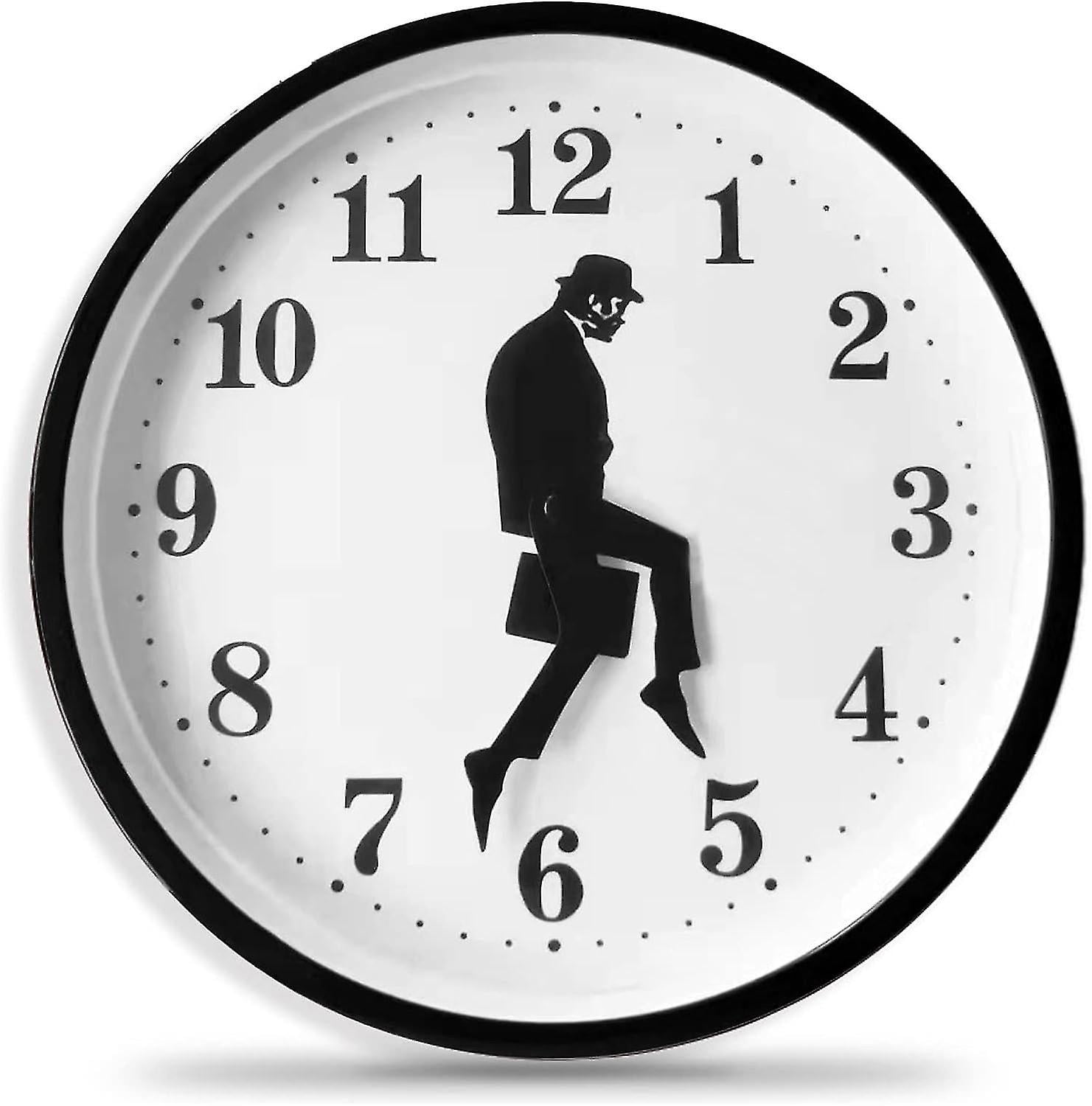 10 Inch Creative Walking Clock Wall Clock Living Room Humanoid Silly ...
