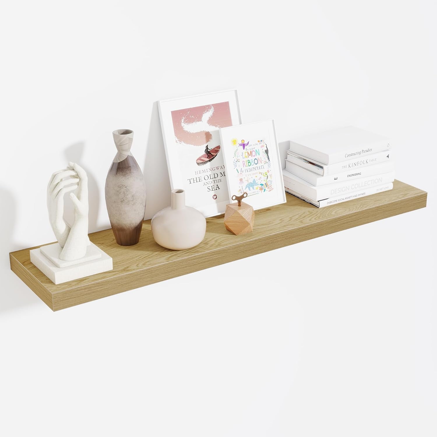 10 Inch Deep Wall Shelves, Floating Shelves for Wall 48 Inches Long, Wood Floating Shelves Wall ...