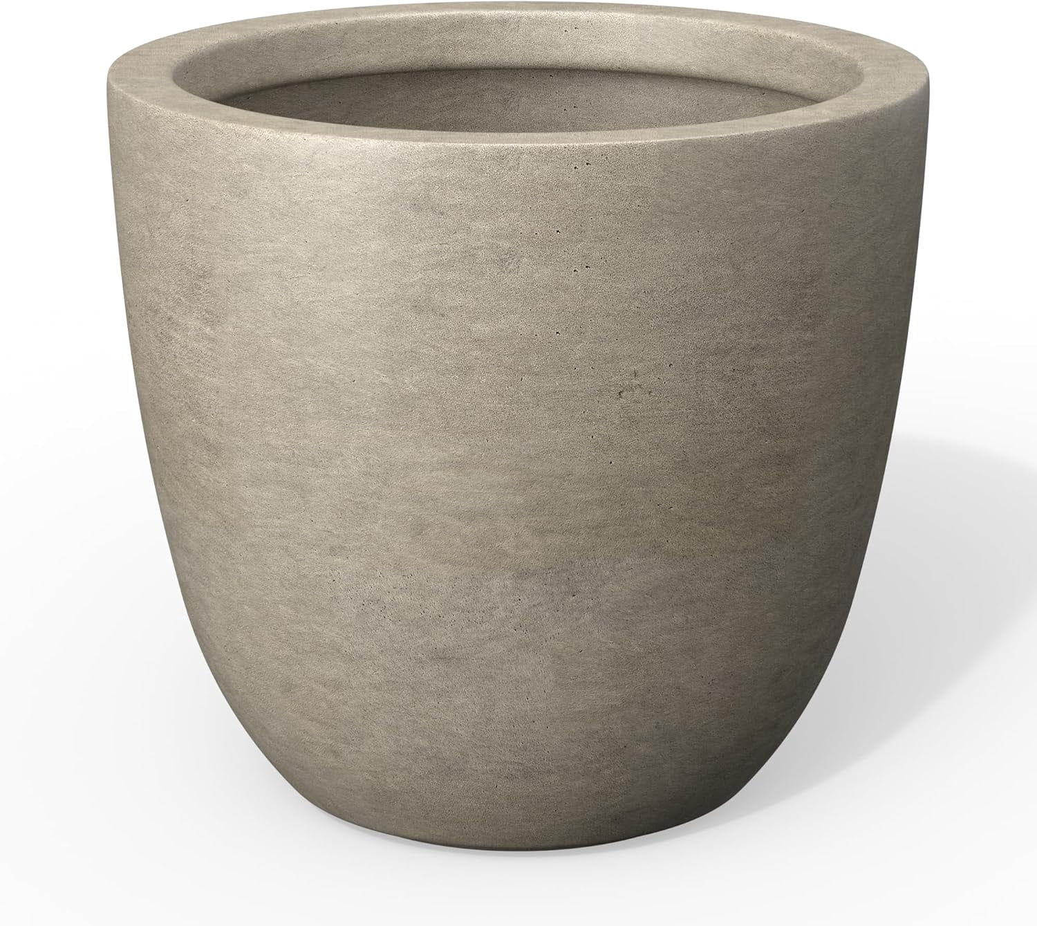 10-Inch Dia Round Buff Concrete Planter – Large Indoor/Outdoor Pot with ...