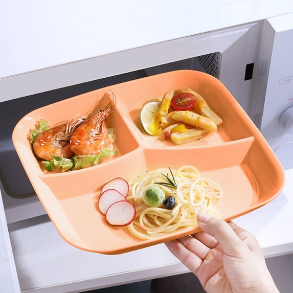 10 Inch Divided Plates for Portion Control, Straw Fiber Plastic ...