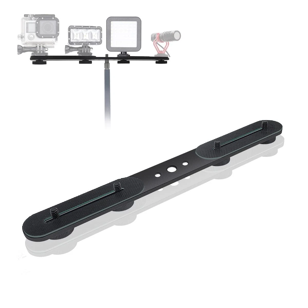 10 Inch Dual Camera Mount Flash Bracket Extension Bar Tripod Mount ...