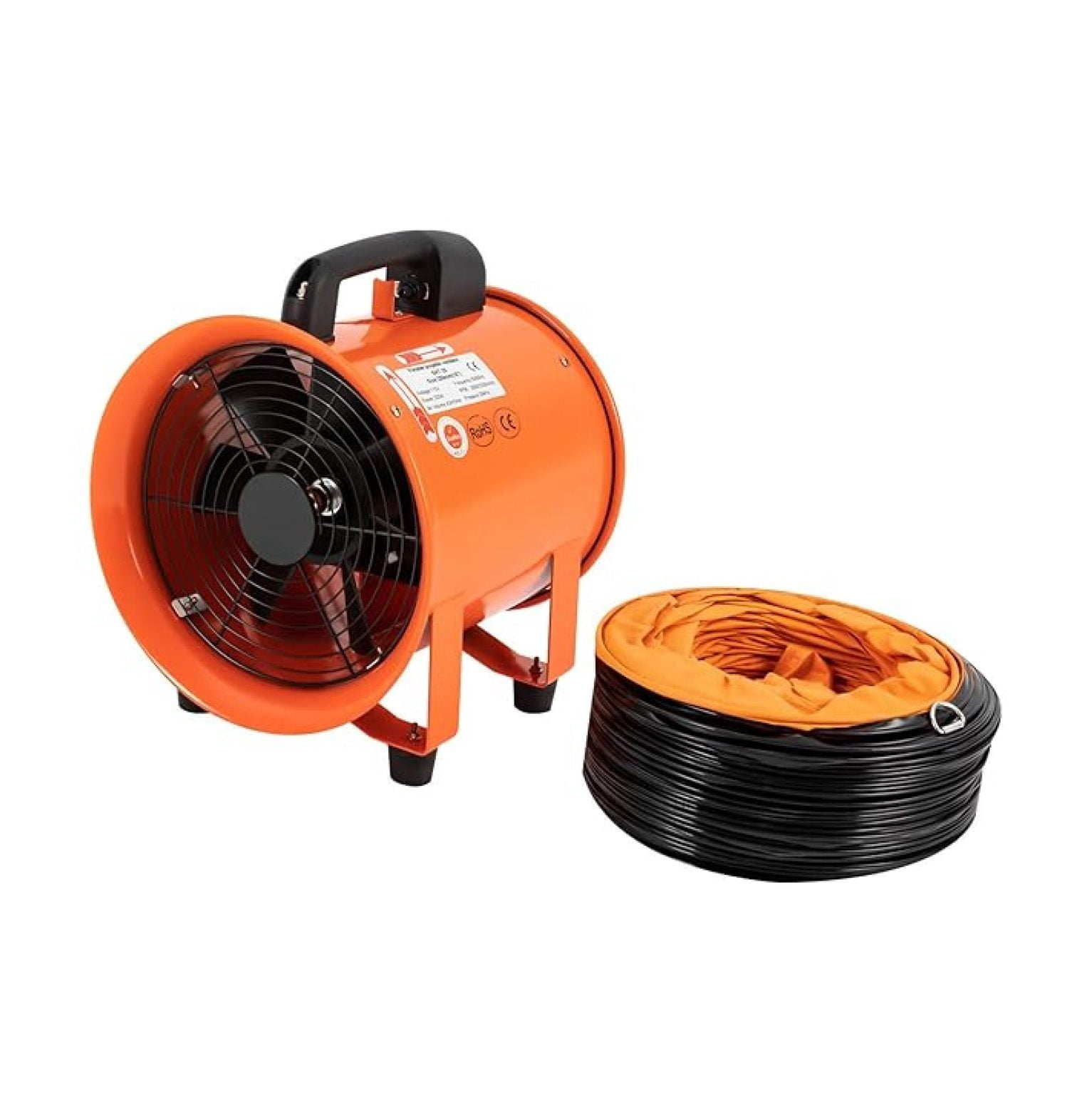 10 Inch Explosion Proof Fan w/ 16 ft PVC Ducting, 3300r/min Utility ...