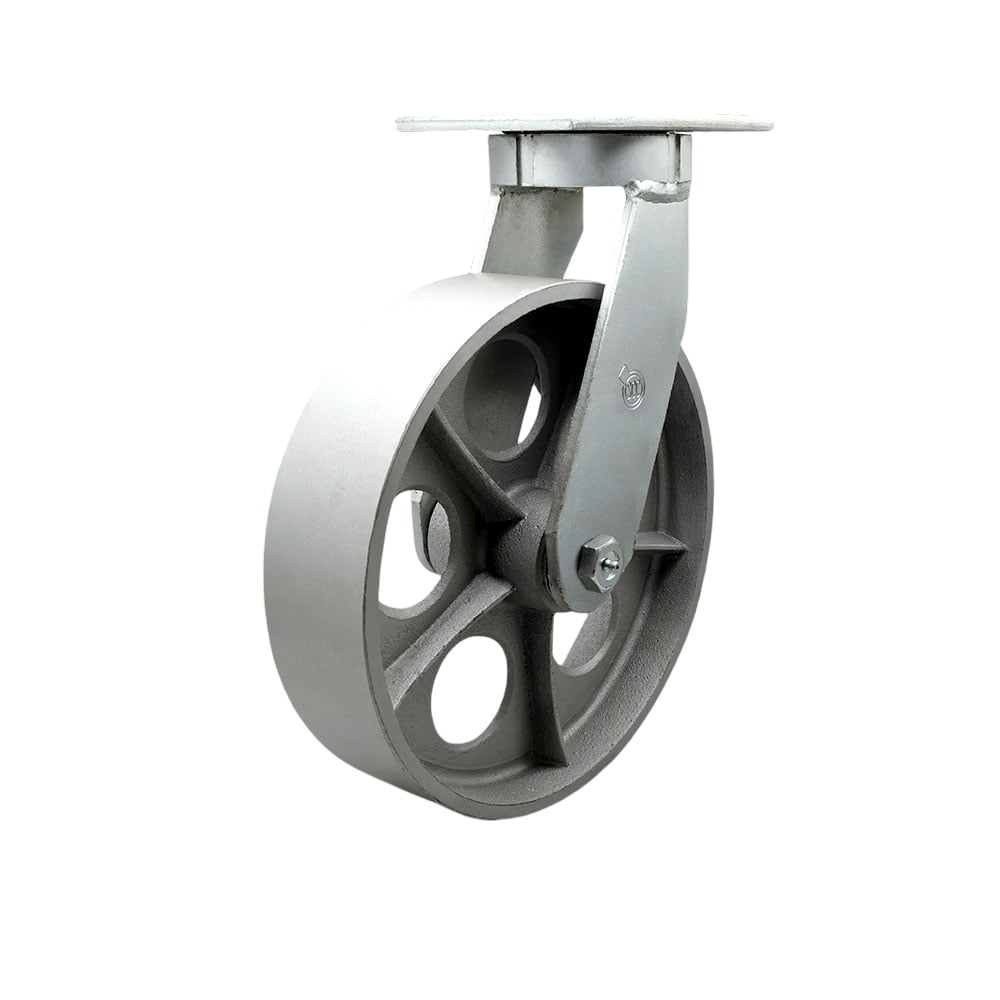 10 Inch Extra Heavy Duty Semi Steel Cast Iron Wheel Swivel Top Plate ...