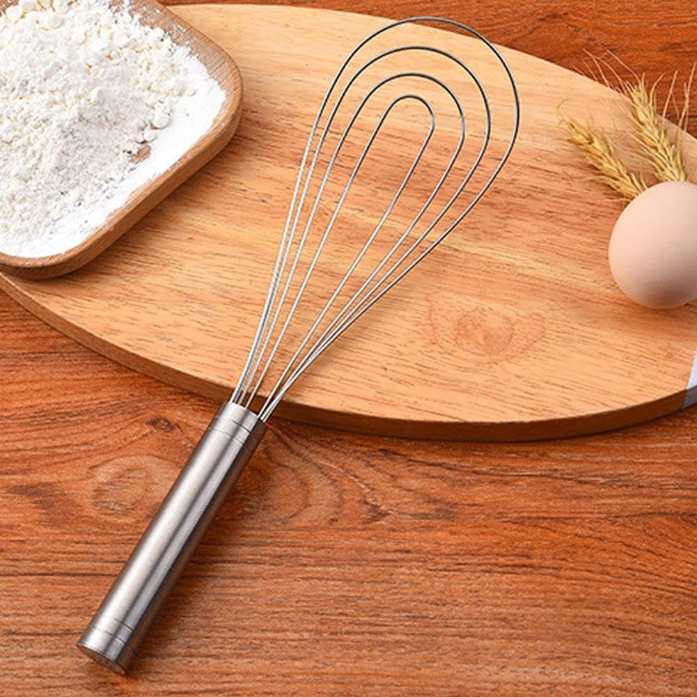 10 Inch Fat Whisk,Stainless Steel Hand-held Egg Mixer,Multifunctional Manual Shovel Whisks for ...