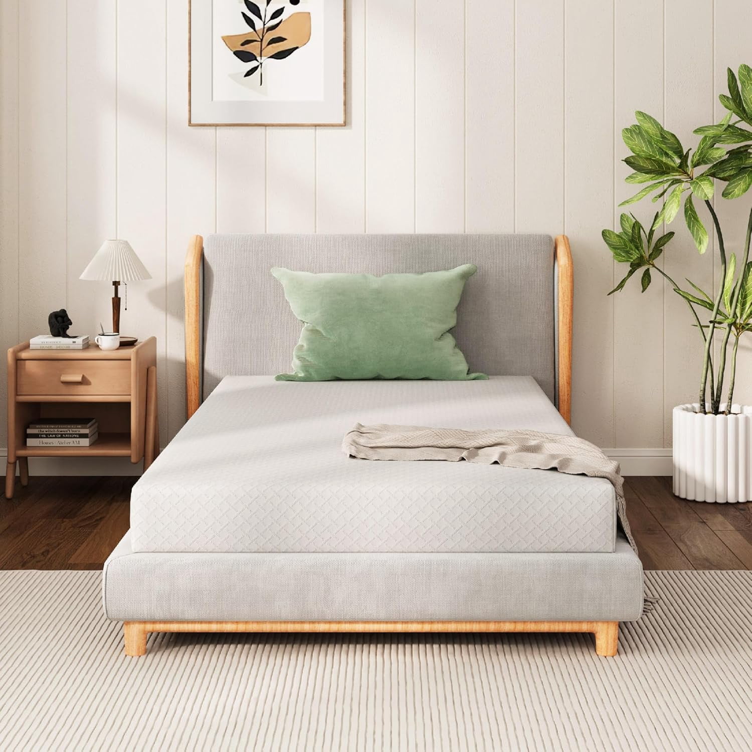10 Inch Full Size Mattress Green Tea Gel Cooling Memory Foam Mattress ...