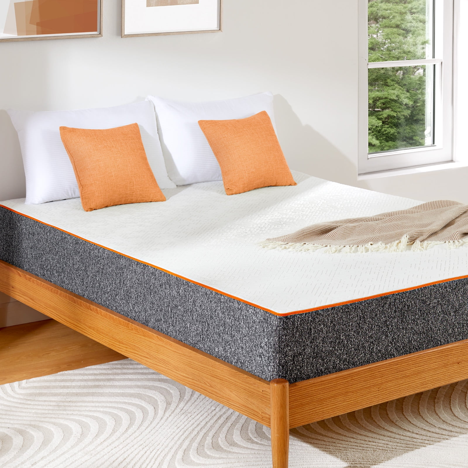 10 Inch Gel Memory Foam Mattress,Medium Firm Mattress in a Box with ...