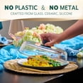 10 Inch Glass Microwave Splatter Cover Standard with Silicone Handle ...