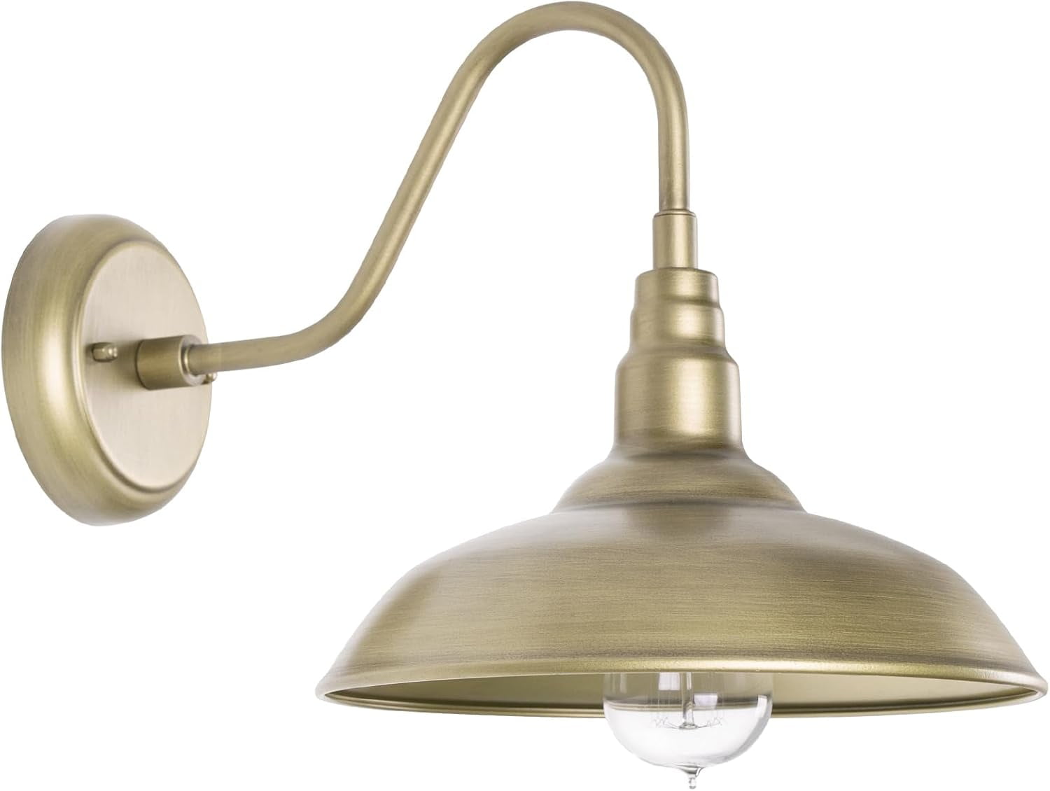 10 Inch Gooseneck Barn Light for Farmhouse, Brass Exterior Barn Style ...