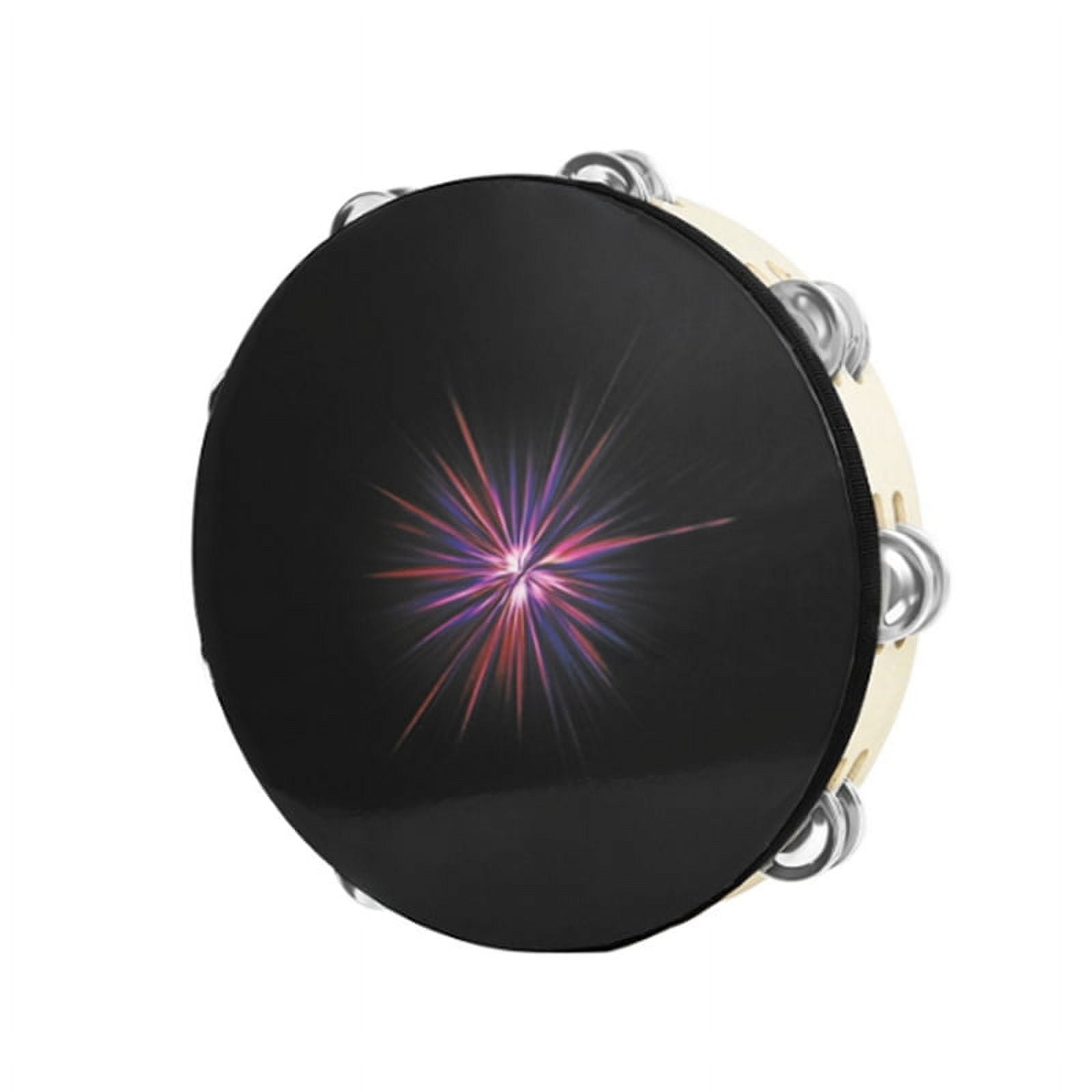 10 Inch Handheld Tambourine Double Row Jingle Drum Percussion ...