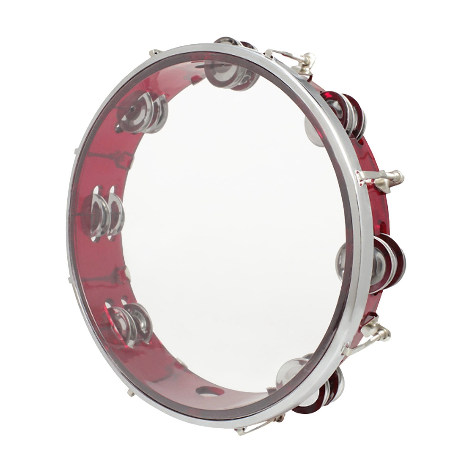 10 Inch Handheld Tambourine Set - Double Jingle, Adjustable Tuning ...