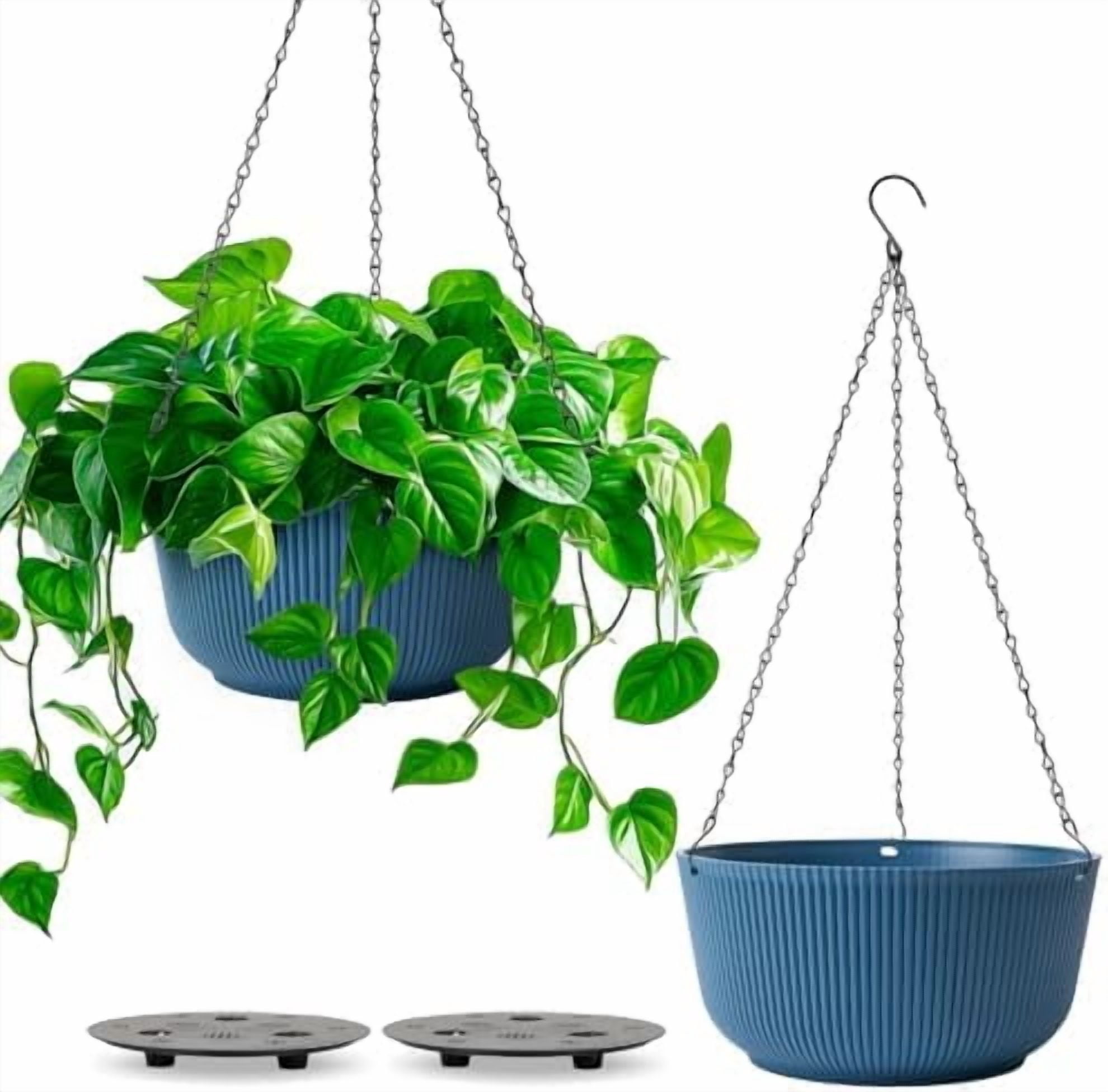 10 Inch Hanging Planters for Indoor Outdoor Plants, Hanging Baskets for ...