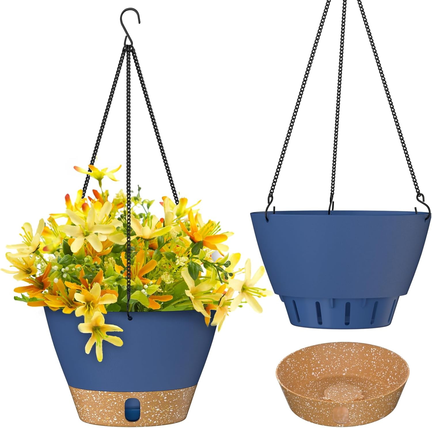 10 Inch Hanging Planters for Outdoor Plants, Hanging Pots for Plants ...