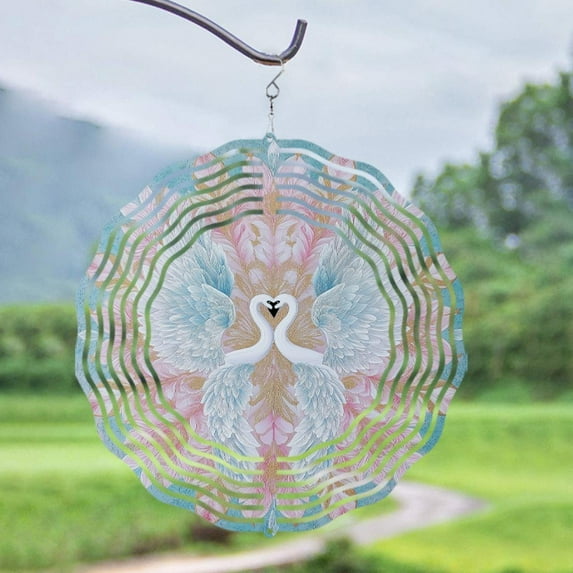 10 Inch Hanging Wind Chime Rotating Bell Design 360 Hook for Balcony ...